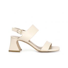 sandali due fasce in pelle burro - CafèNoir