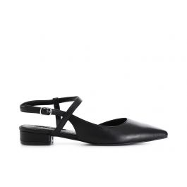 Ballerine con laccio asimmetrico in pelle